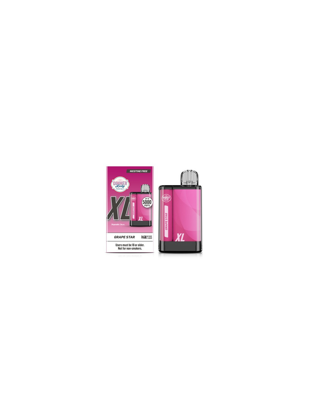 Dinner Lady Vepe Pen Xl 0% Nic 5000 Puff Grape Star | TBR Distribuciones